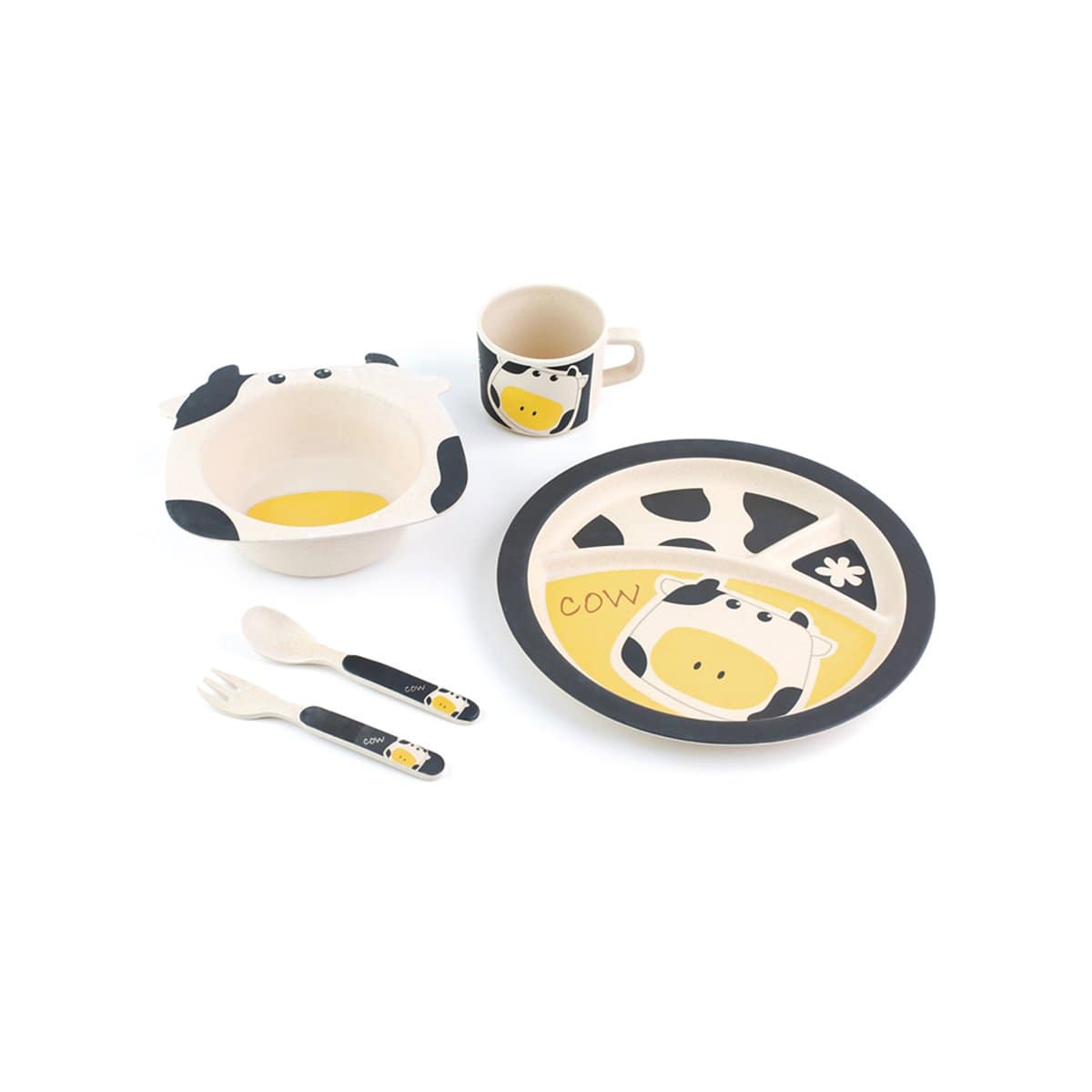 Cow -5pcs Kids Dinnerware Set - Peterson Housewares & Artwares