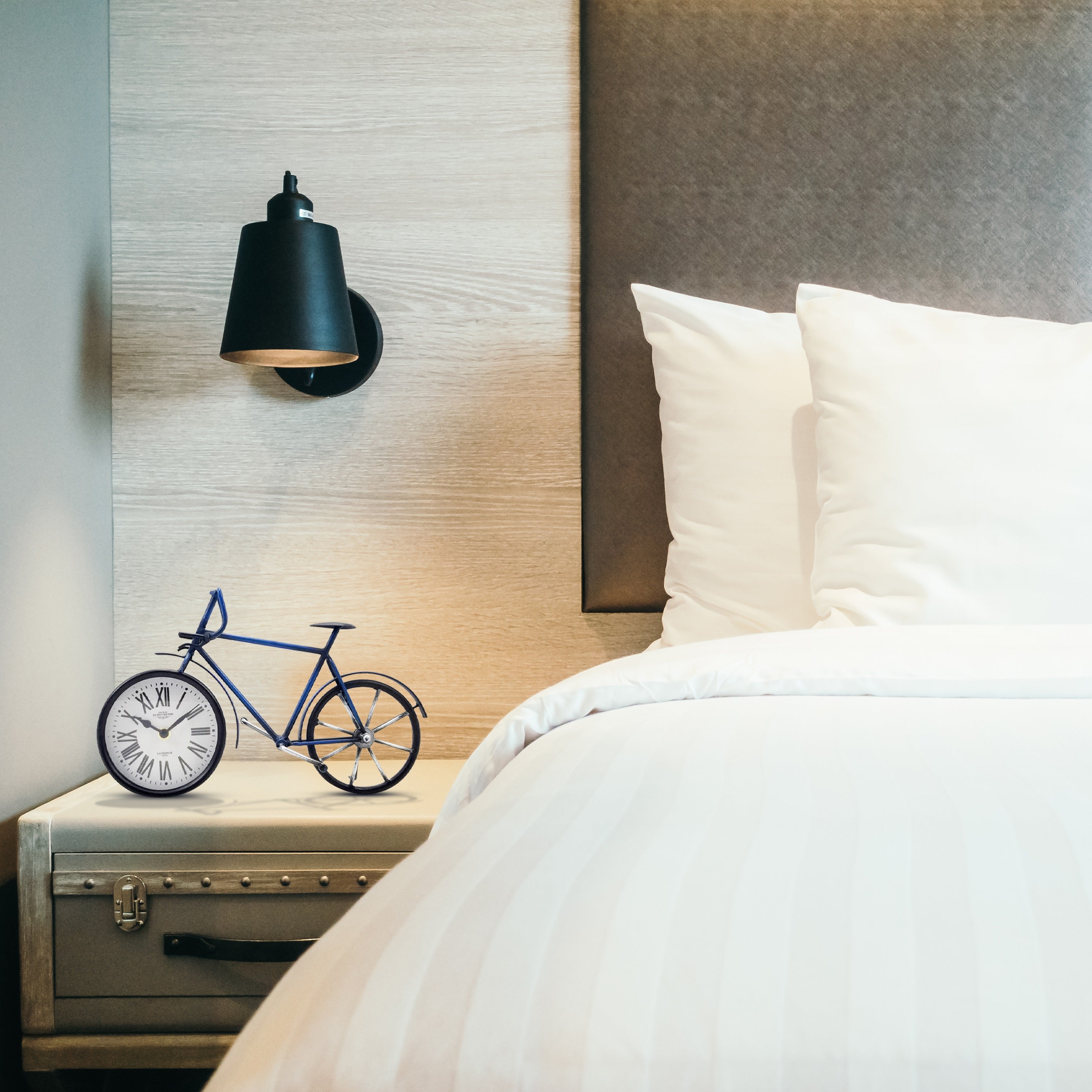 Wall/Table clock - Roman Numbers Bike Table Clock - Peterson Housewares ...