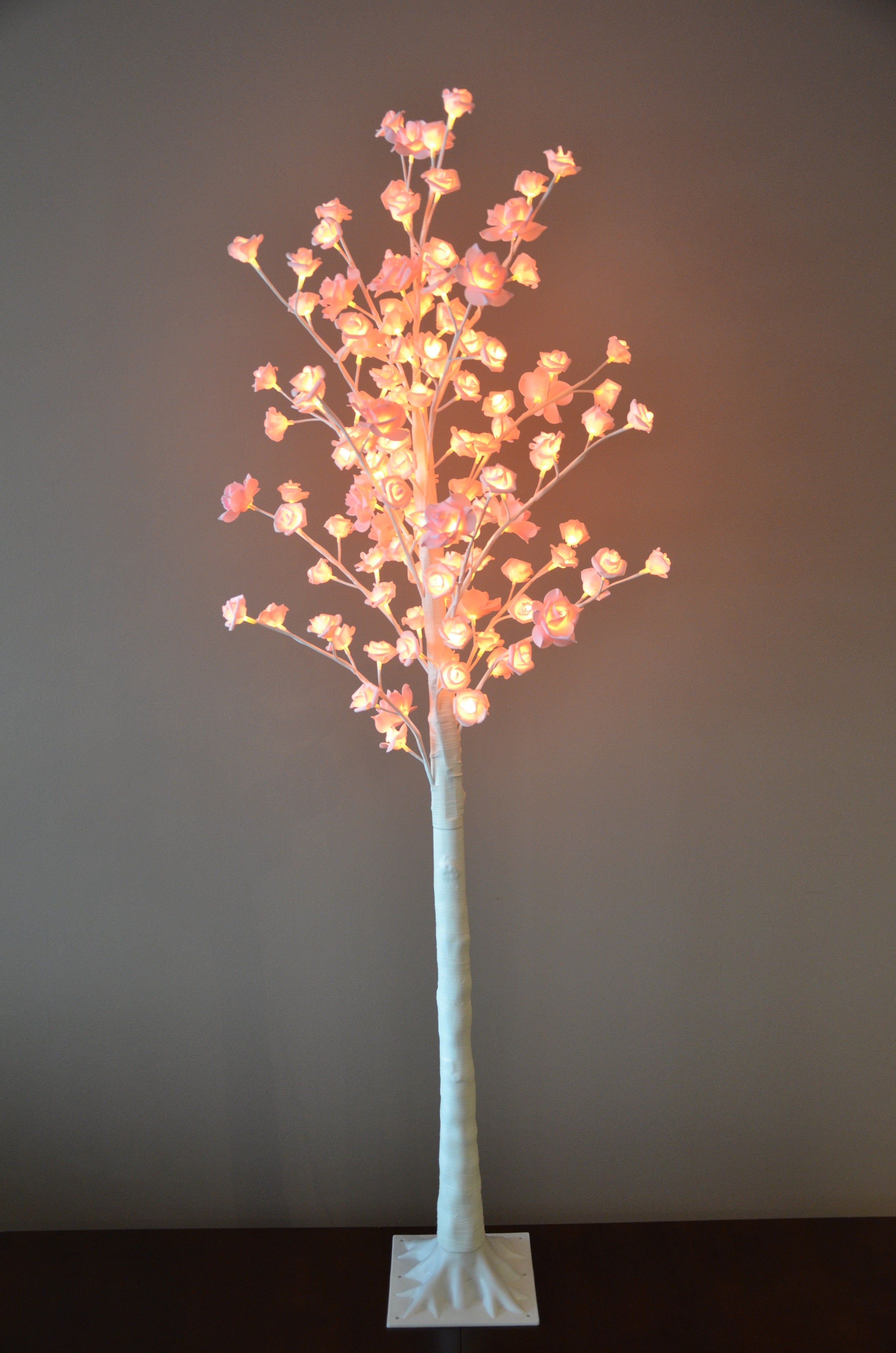 Pre-Lit Pink Rose Lighted Tree - Peterson Housewares & Artwares