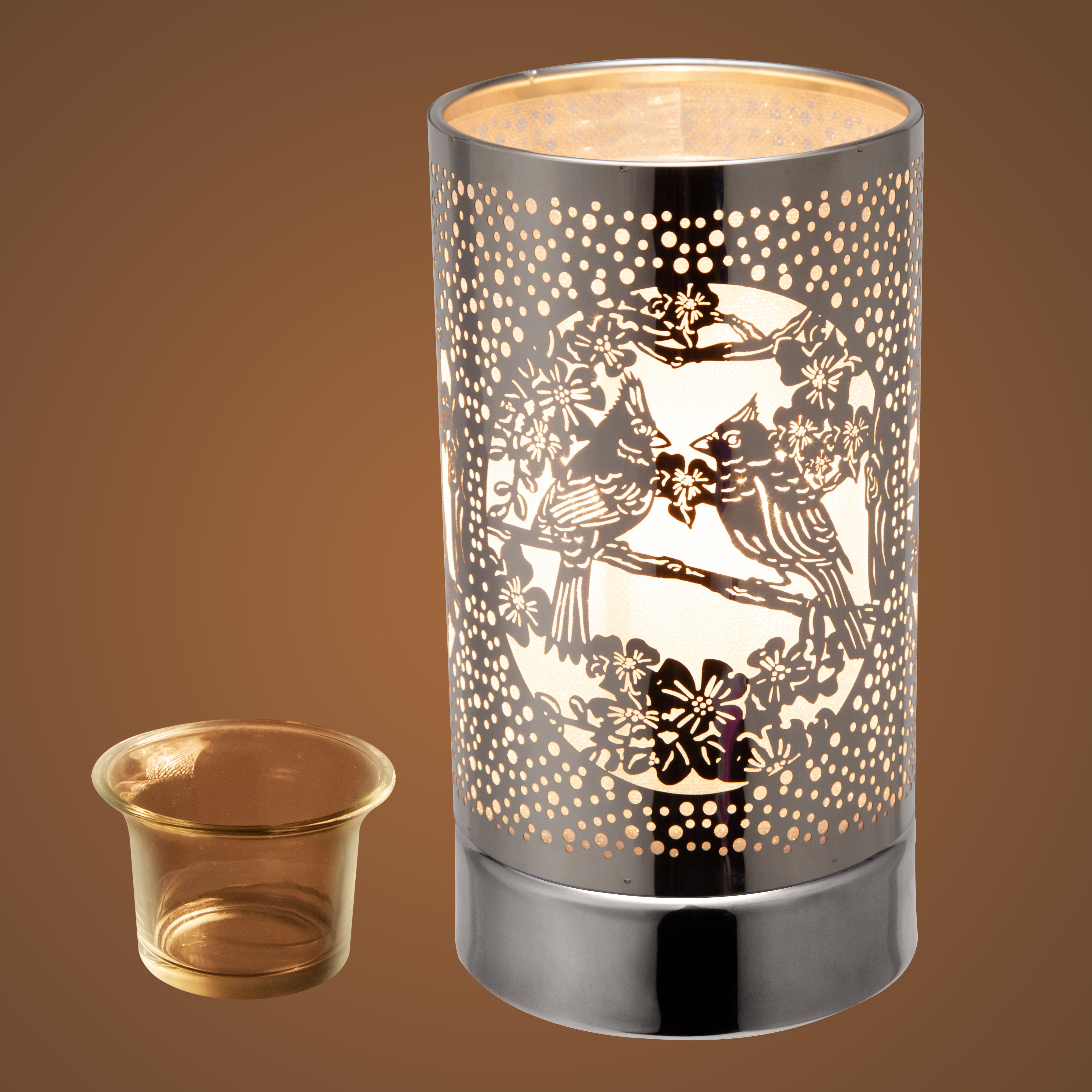 7" Touch lamp/Oil burner/Wax warmer- Cardinals - Peterson Housewares ...